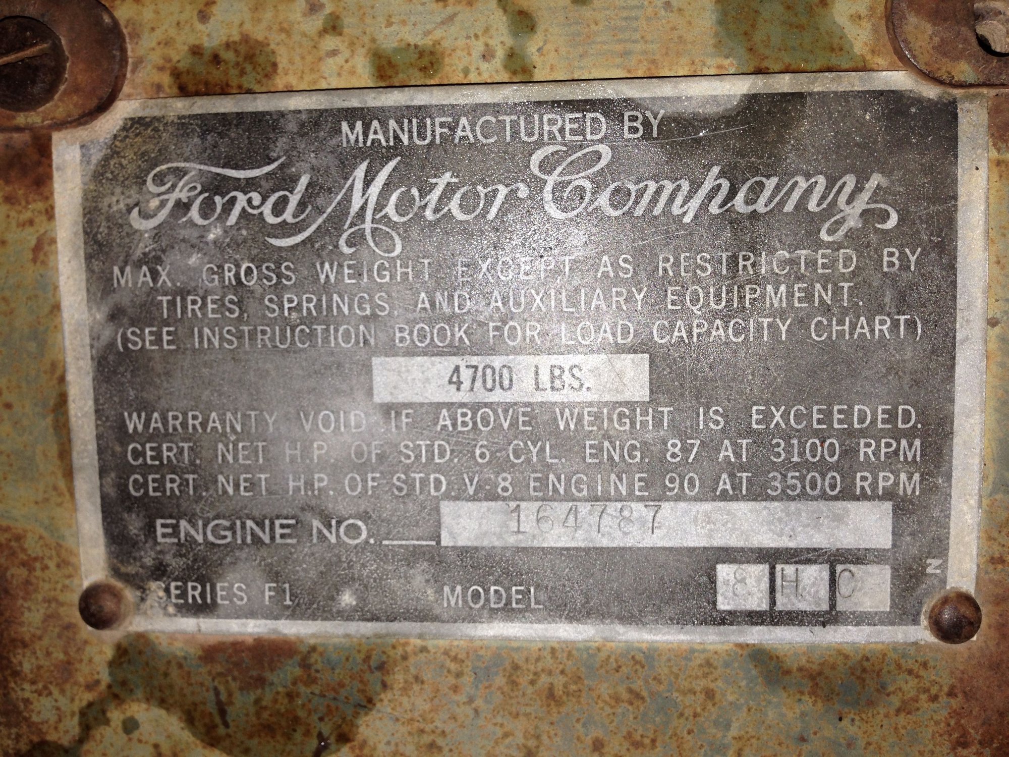 1948 F100 VIN Decode - Ford Truck Enthusiasts Forums