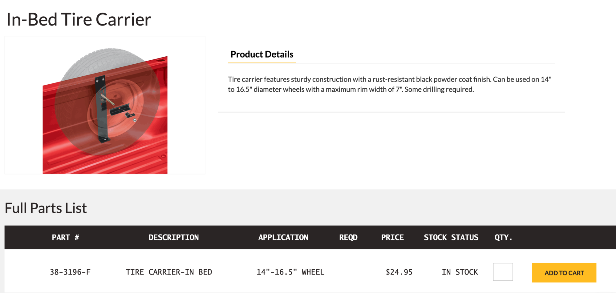 LMC Spare Tire Carrier - Ford Truck Enthusiasts Forums