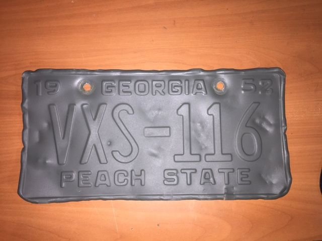 Making a custom weathered license plate for a 1952 F1... - Ford Truck ...