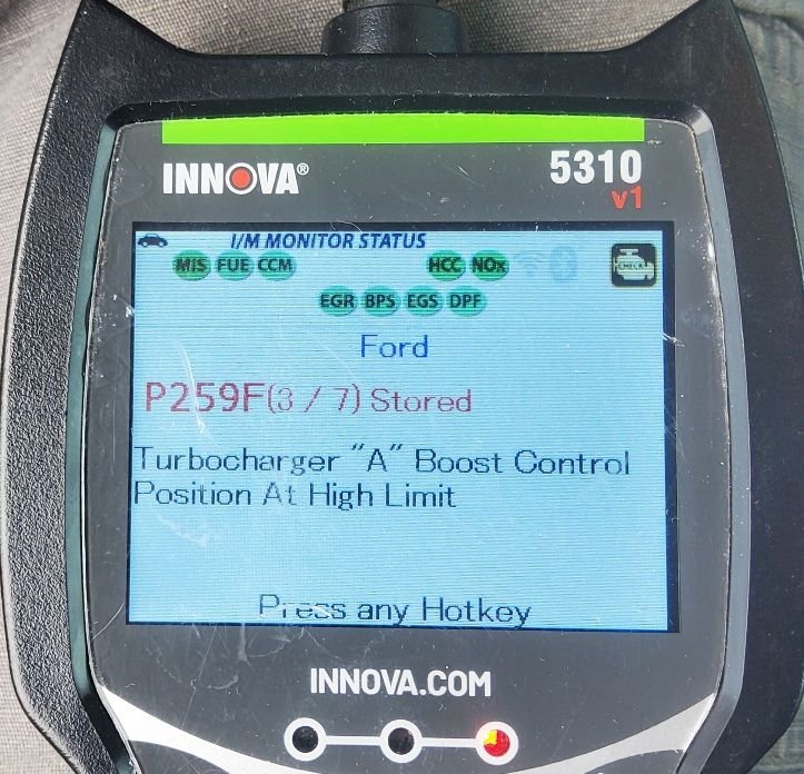 P259f Turbocharger 'A' Boost Control Position At High Limit has been ...