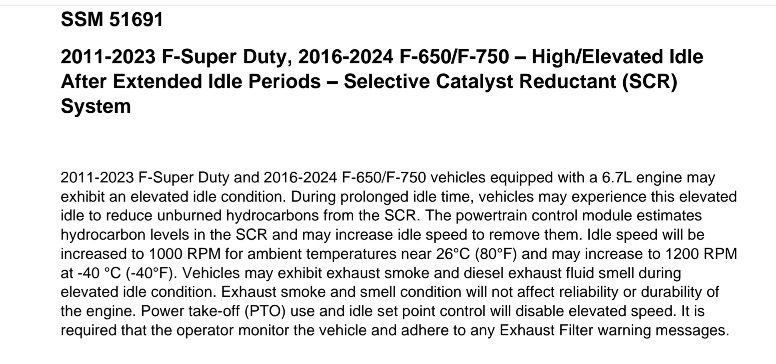2023 F250 Super Duty High Idle - Ford Truck Enthusiasts Forums