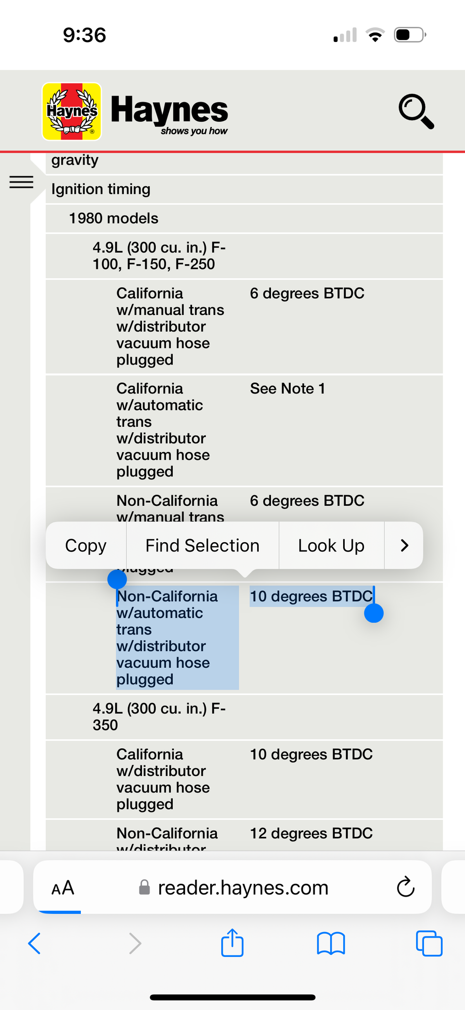 Timing marks for 83 F150 300 inline 6 - Ford Truck Enthusiasts Forums
