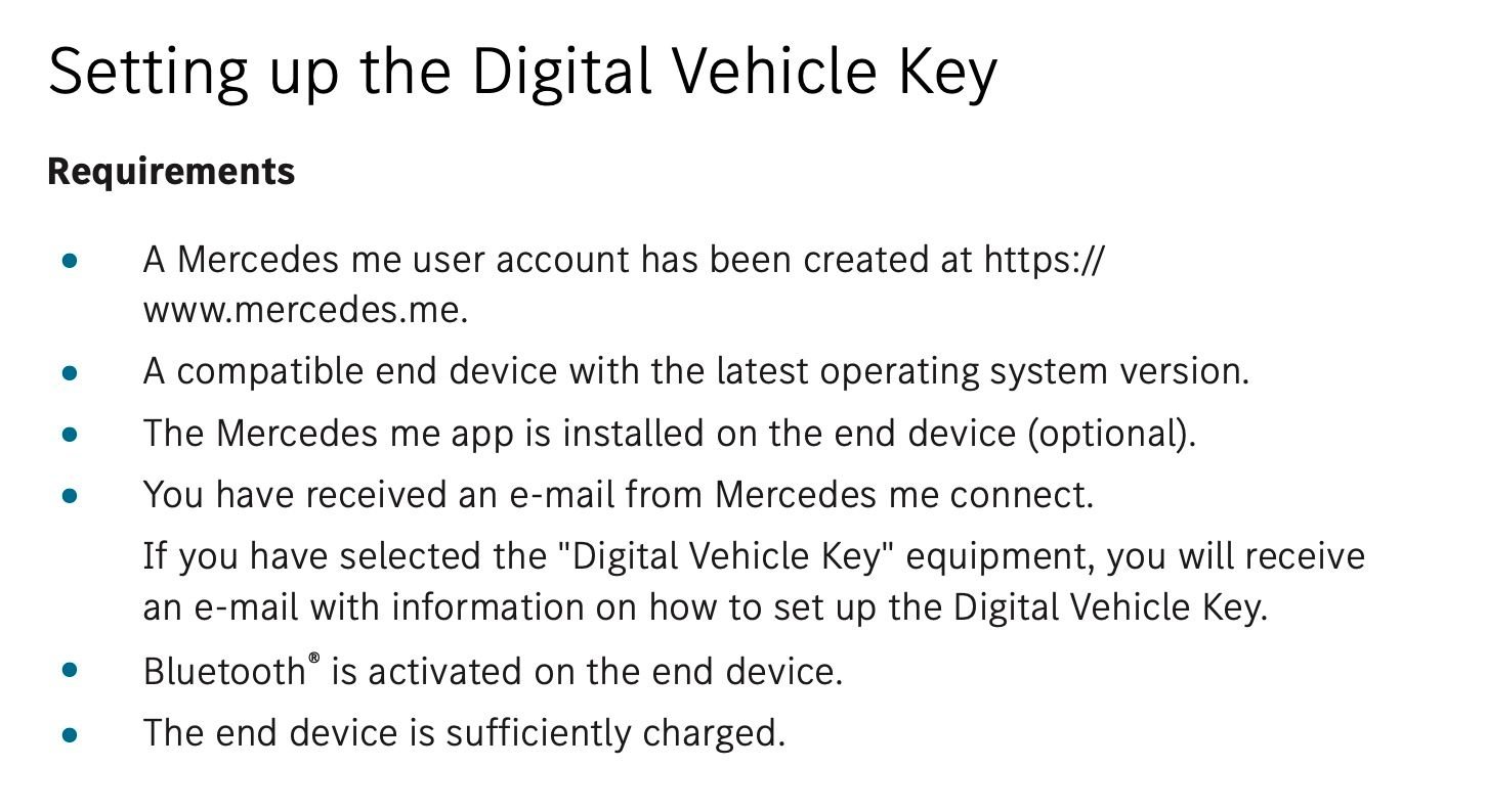 Digital vehicle key on 2025 GLC - MBWorld.org Forums