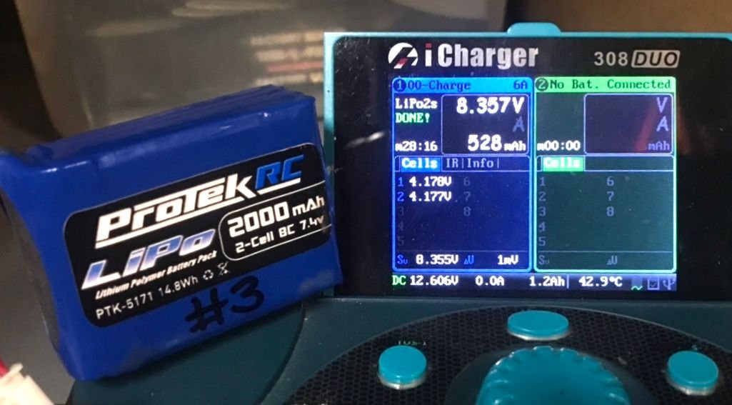 3x ProTek Receiver Battery Pack (7.4V/2000mAh) 1/8 Buggy Truggy - R/C ...