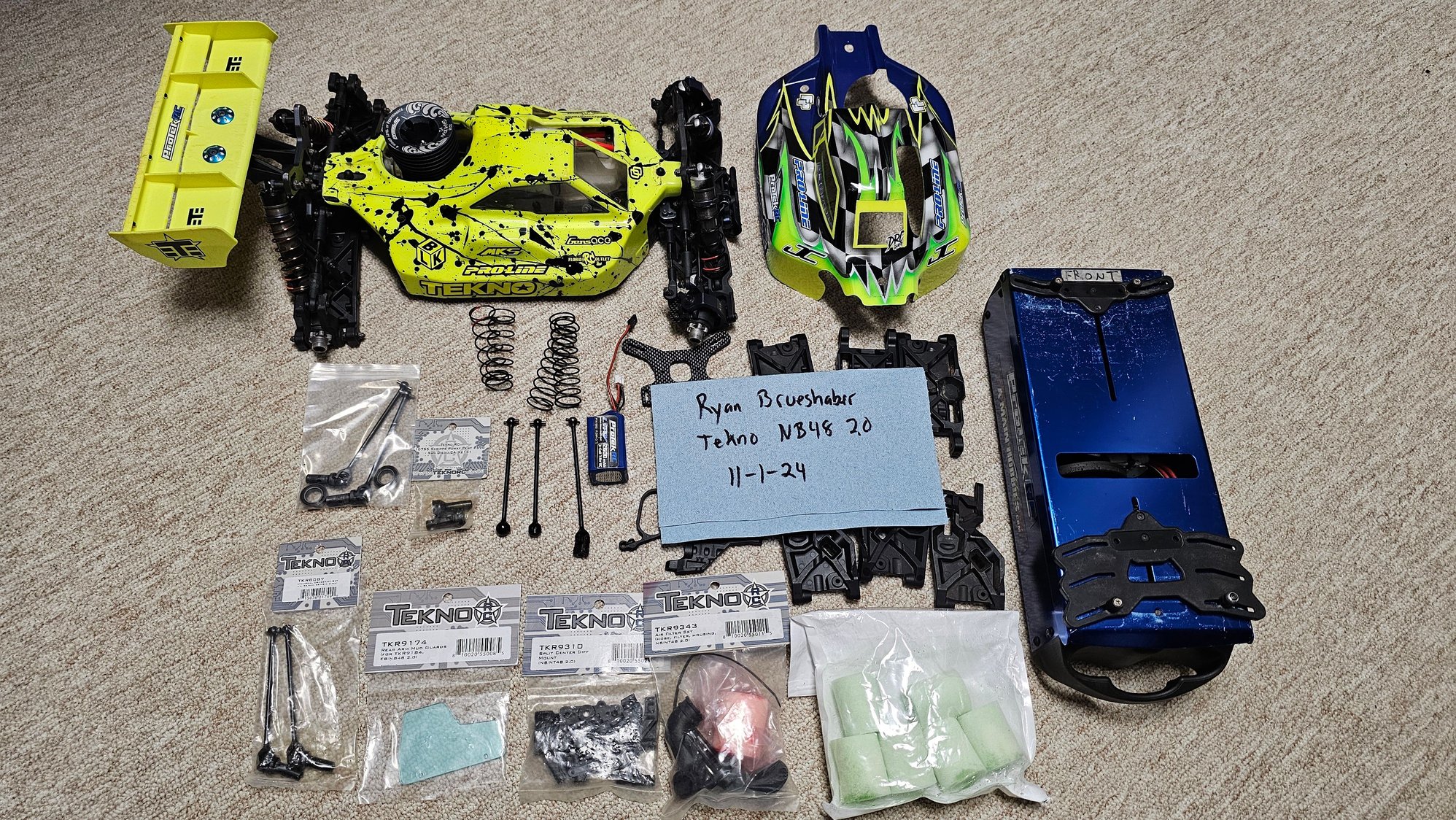 Tekno NB48 2.0 w/ engine, pipe, starter box, spares - R/C Tech Forums