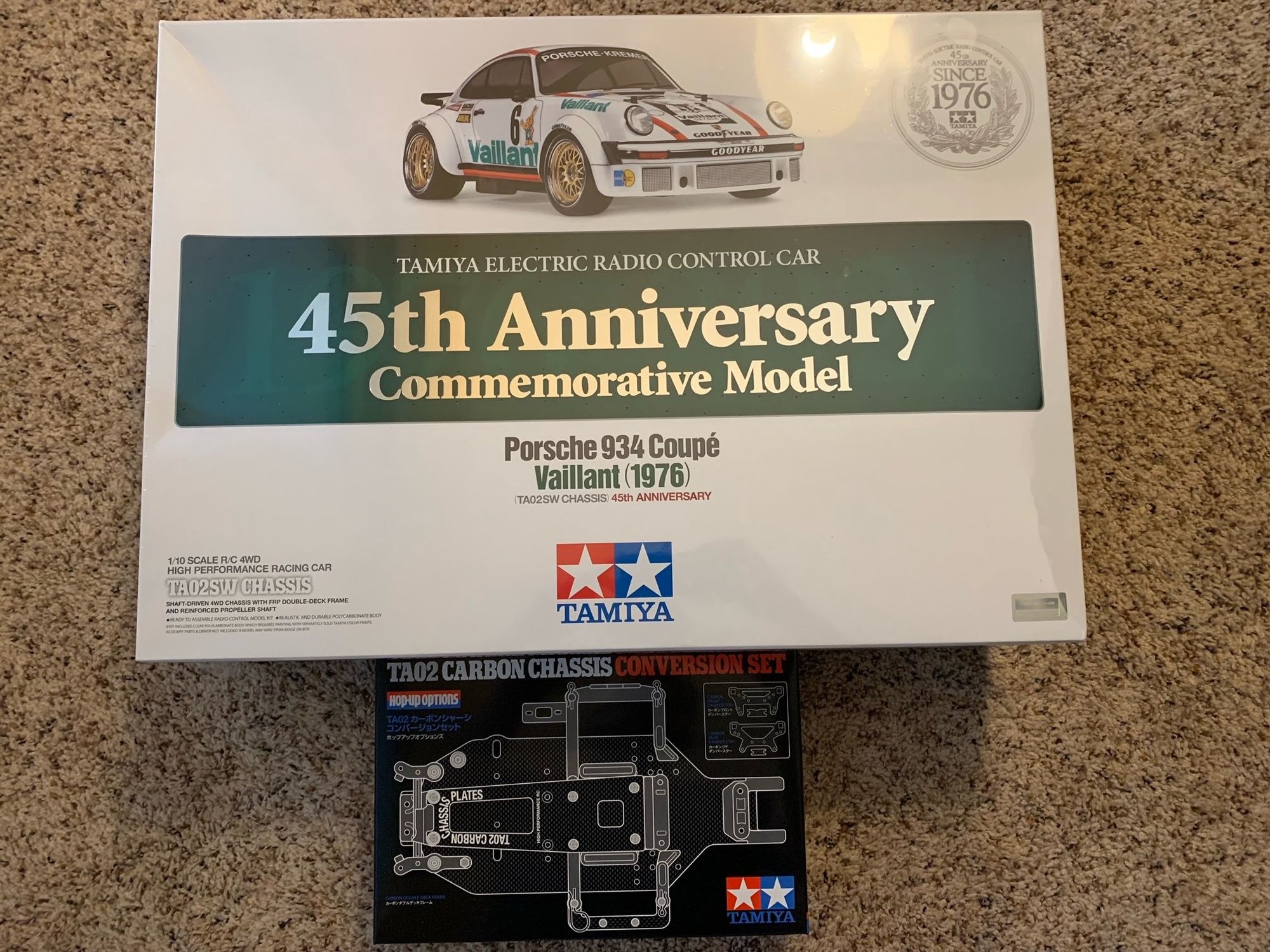 FS: NIB Tamiya 45th Anniversary TA02 Porsche 934 Coupe + Carbon Chassis ...