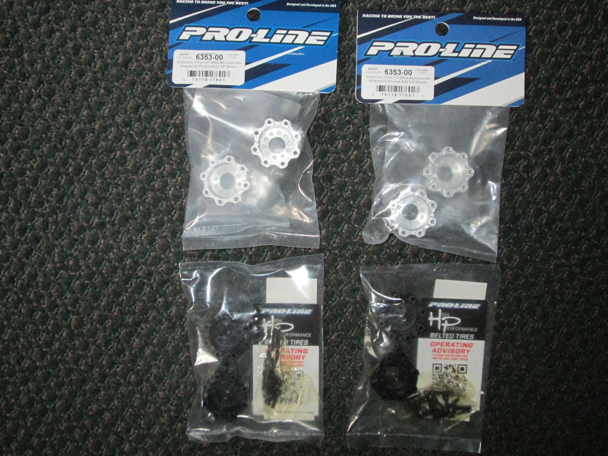 FS: Pro-Line 8x32 to 17mm 1/2 Offset Aluminum Hex Adapters w/ Plastic ...