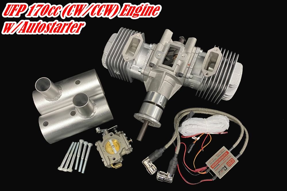 170cc (CCW rotation) w/auto starter and air filter for UAV with pusher ...