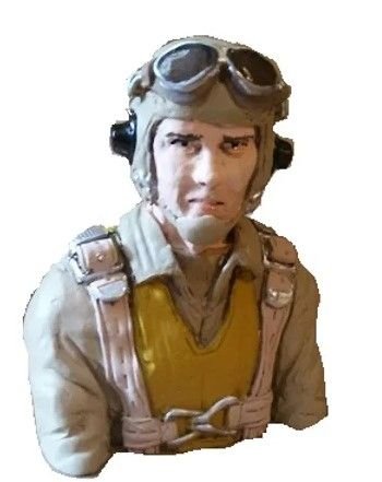 2 Highly detailed painted 1/5th scale WWII American Pilot Busts - RCU ...