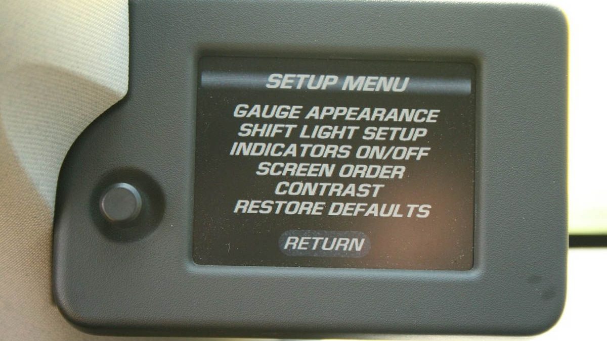 GM's Reconfigurable Performance Display shows real time stats for ...