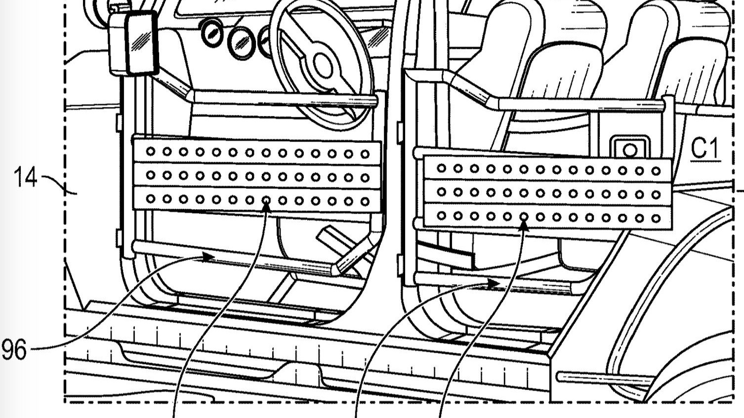 Ford patents integrated sand ladders and tank turn