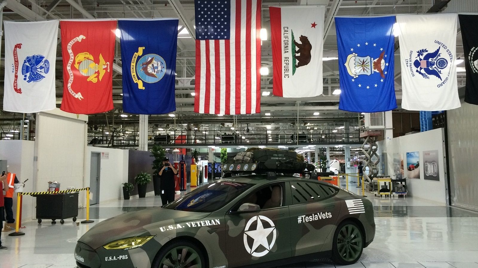 Custom Tesla Model X Thanks Company's Veterans, Model S Too