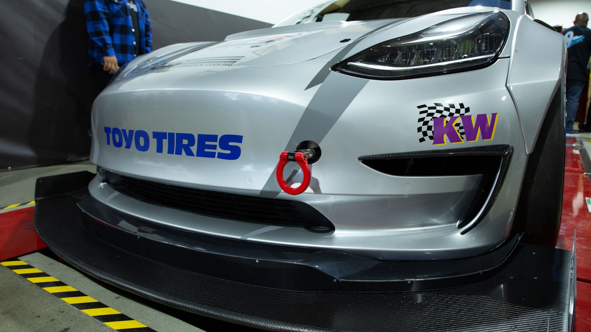 Evasive Motorsports' modified Tesla Model 3 readies for a run at Pikes ...