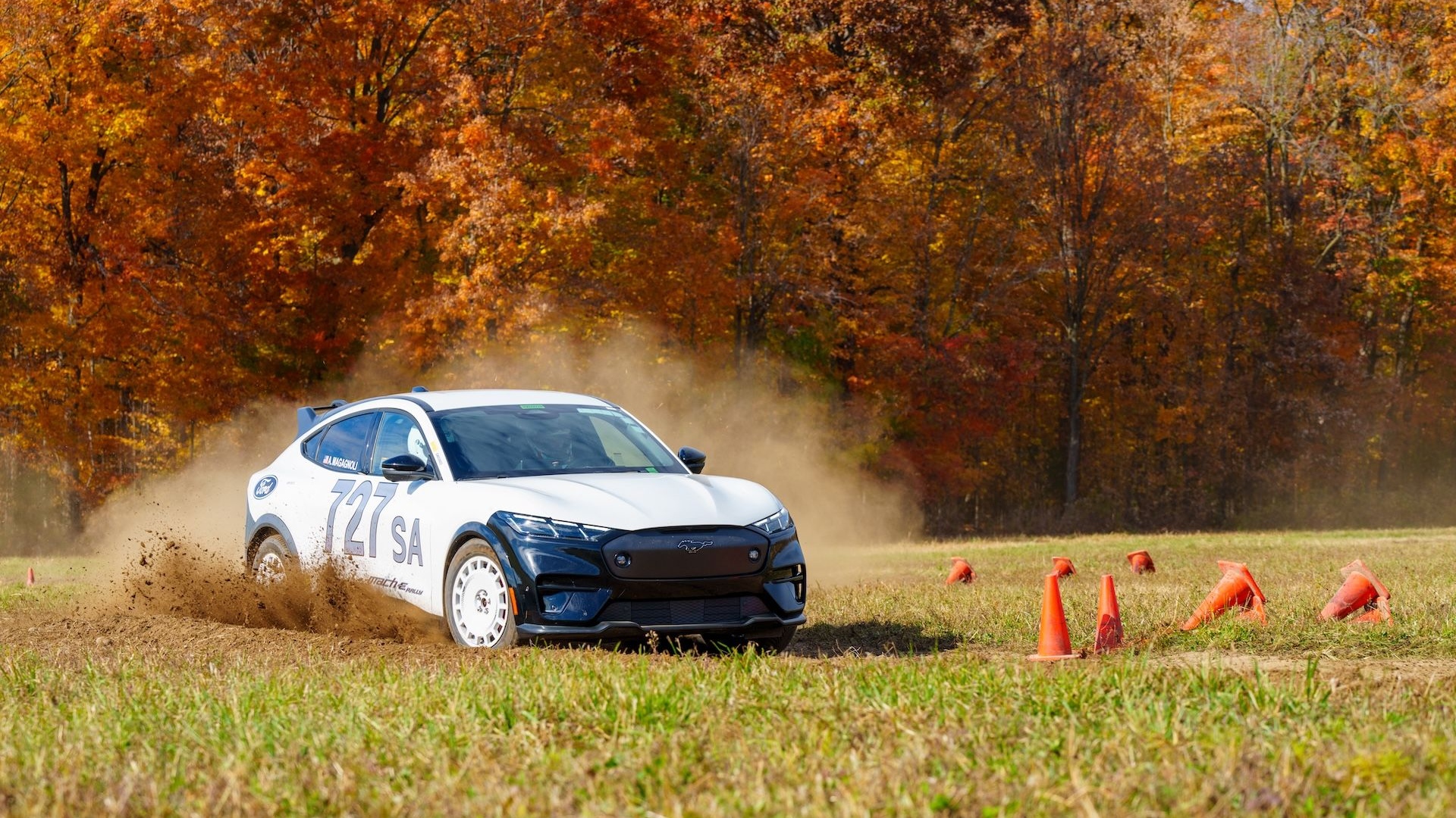 A Ford Mustang Mach-E Rally dominated an SCCA RallyCross