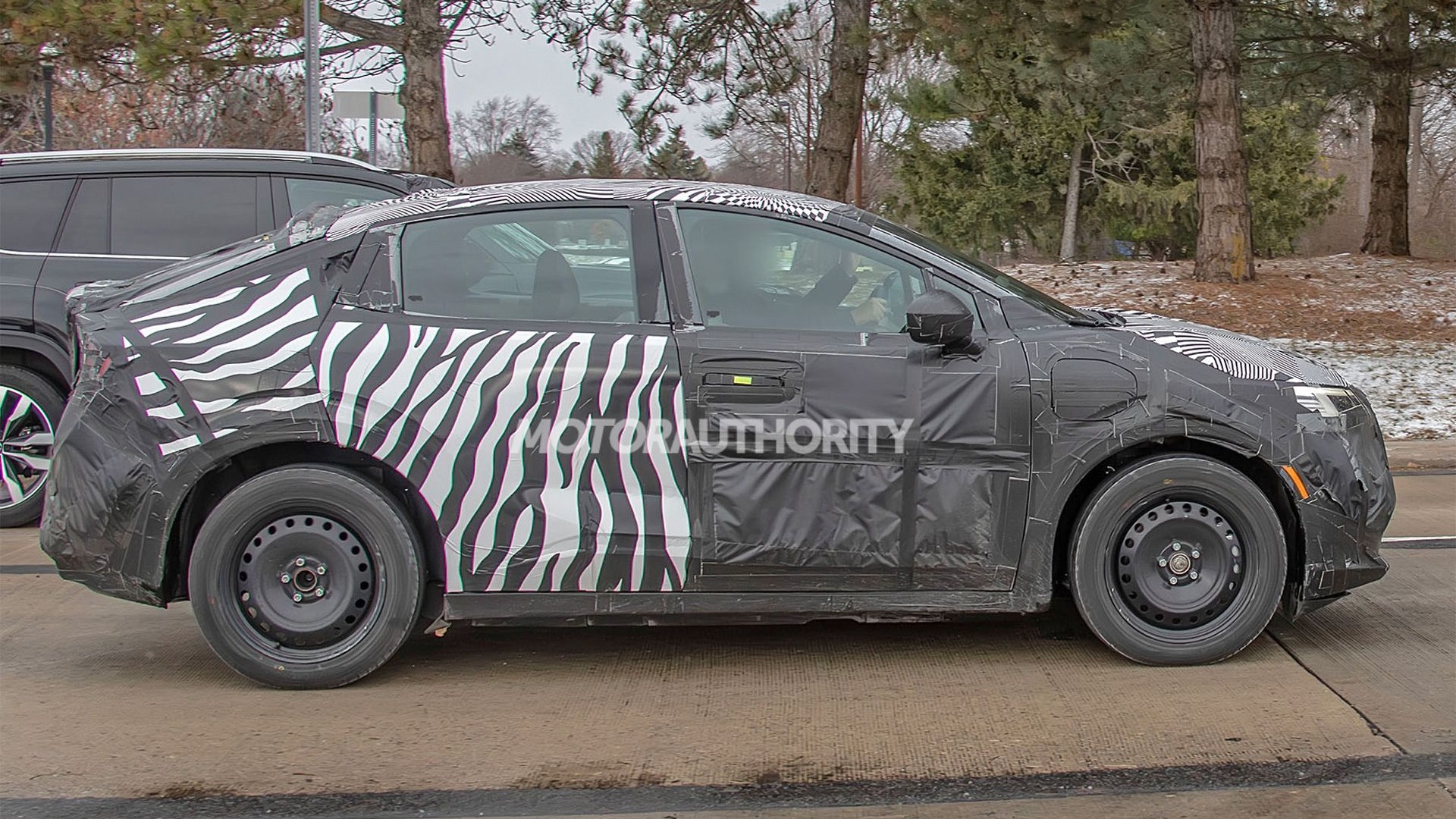 2026 Nissan Leaf spied with crossover body