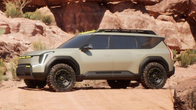 Kia presents rugged EV9 and PV5 EV concepts at 2024 SEMA show