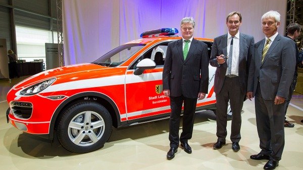 Porsche Cayenne Fire Truck Is 500,000th Vehicle Built At Leipzig Plant