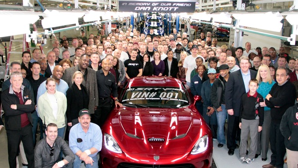 2013 SRT Viper #001 Rolls Off Conner Avenue Assembly Line: Video