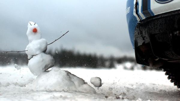 Ford Fiesta ST Rallycross Car Plays In The Snow: Video