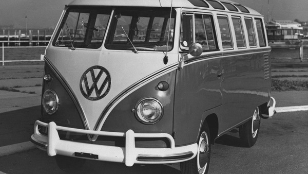 The 23-window VW Bus was designed to tour the Swiss Alps