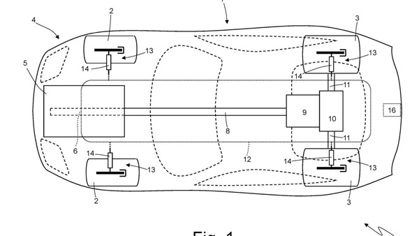 Ferrari patents advanced rear-wheel-steering system