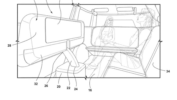 Ford patents movable in-vehicle table